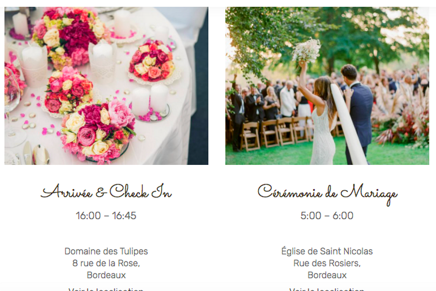 Création de Site internet Wedding Planner - Organisation de mariage • VWEB